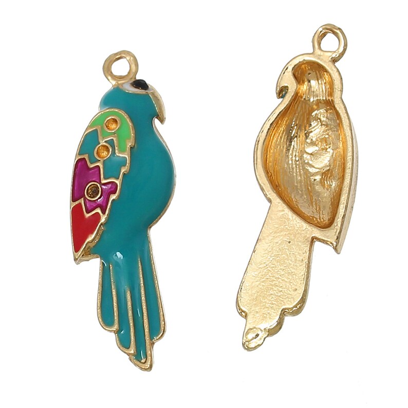 5pc Pkgs Parrot Charms Bulk Parrot Charms Bulk Bird Charms - Etsy