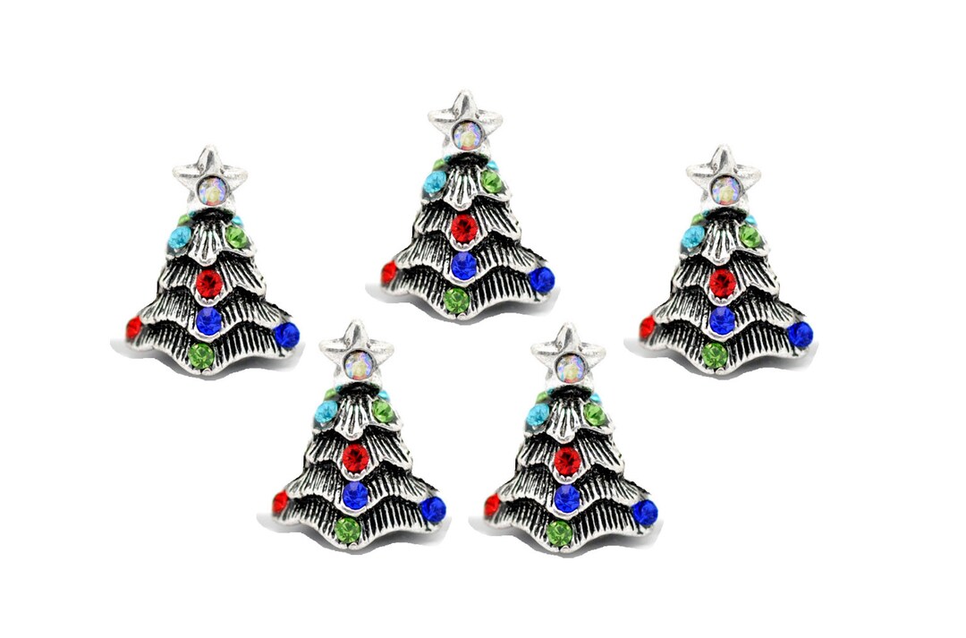 5pc Pkgs Christmas Tree Charm Beads Tree Charms Bulk - Etsy
