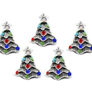 5pc Pkgs Christmas Tree Charm Beads Tree Charms Bulk - Etsy