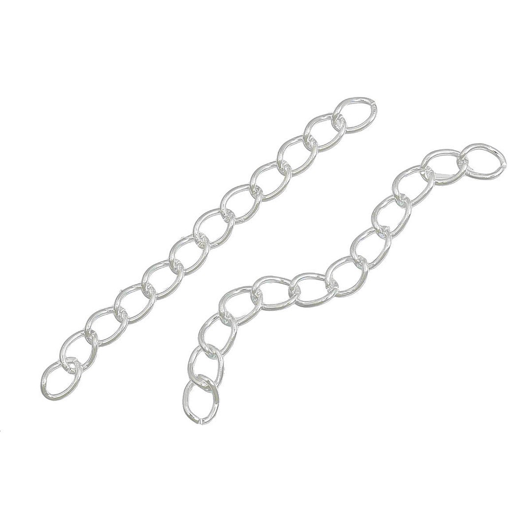 10pc Pkgs Silver Plated Extender Chains - Bracelet Extender - Necklace ...