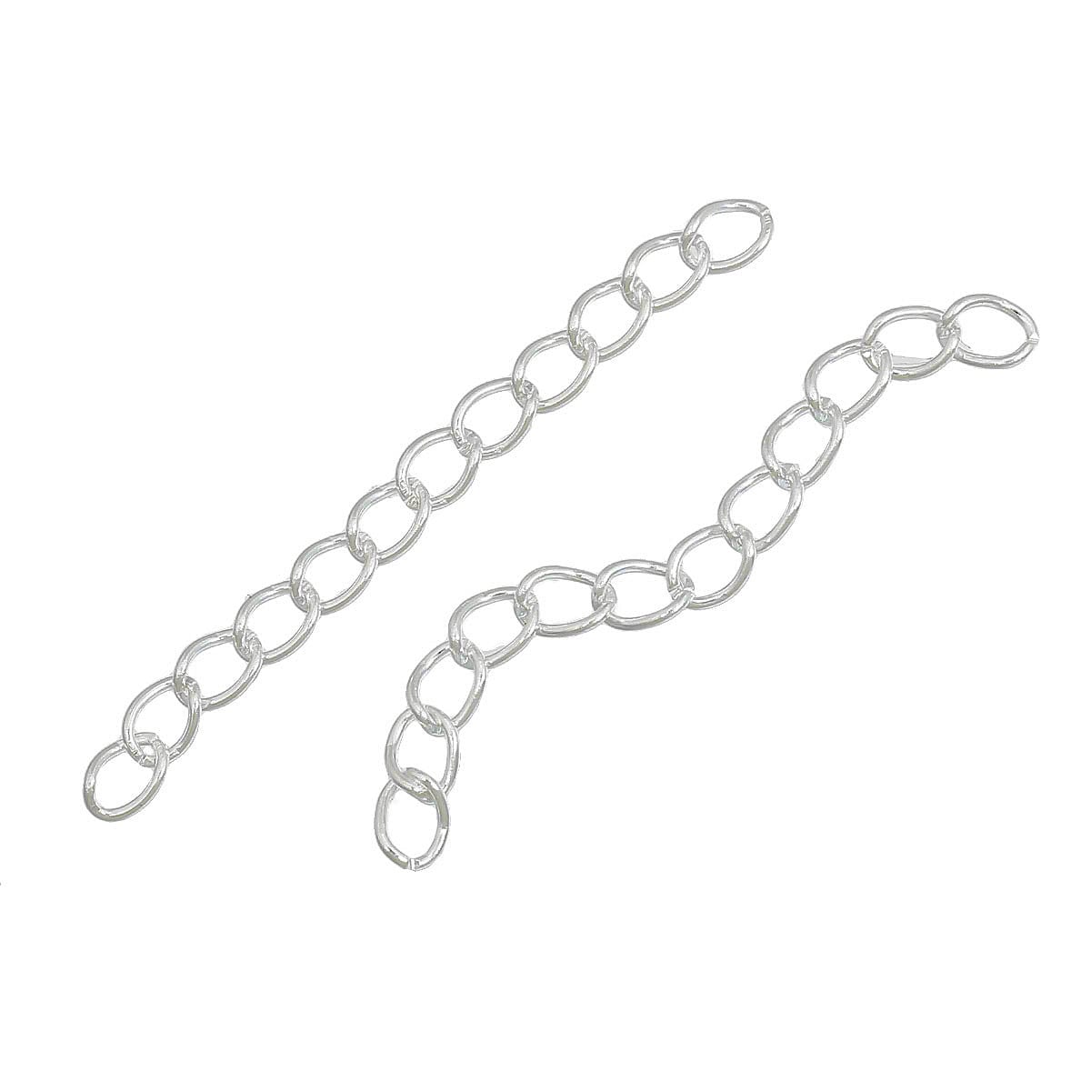 10pc Pkgs Silver Plated Extender Chains, Necklace Extender, Jewelry ...