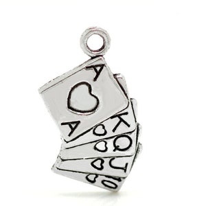 10pc Pkgs Playing Card Charms Poker Charm Blackjack Charm Card Game ...