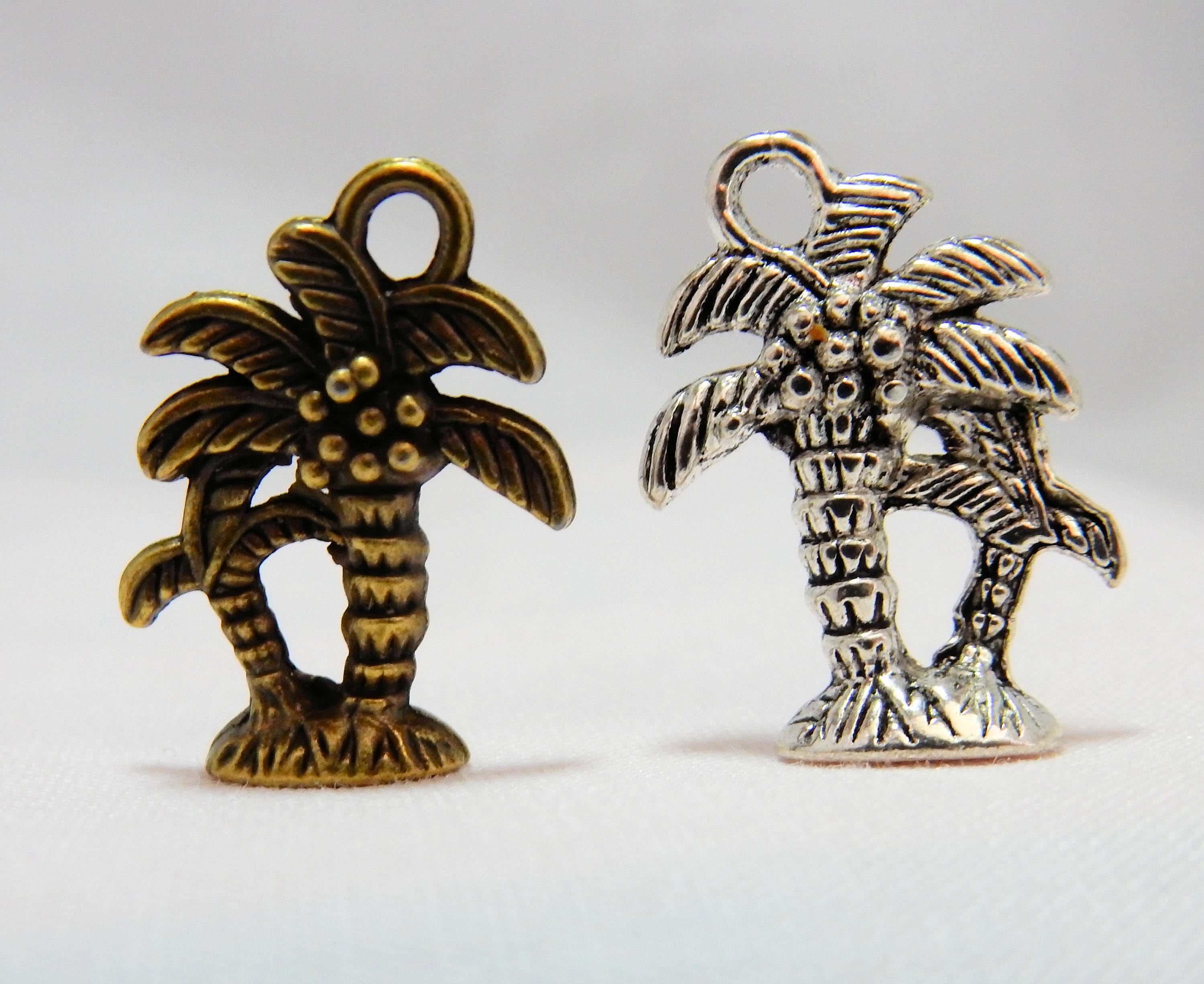10pc Pkgs Palm Tree Charms Bulk Palm Tree Charms Beach | Etsy