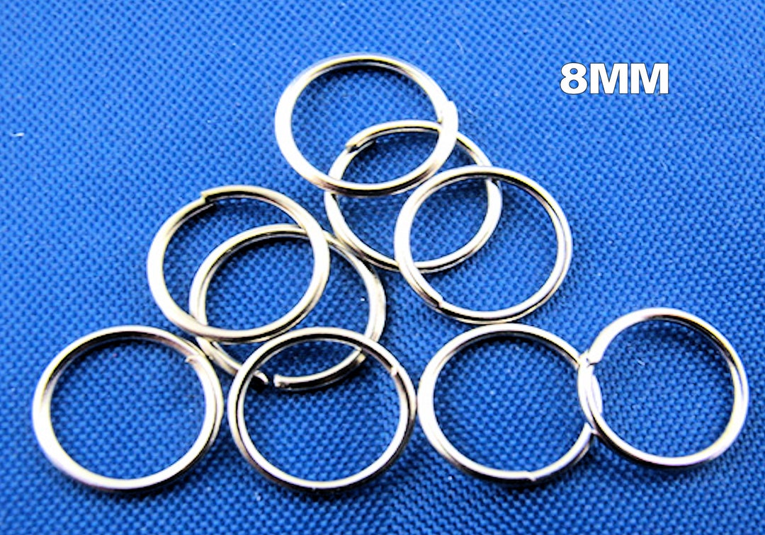 100pc Pkg 8mm Silver Toned Round Open Jump Rings - Bulk Jump Rings ...