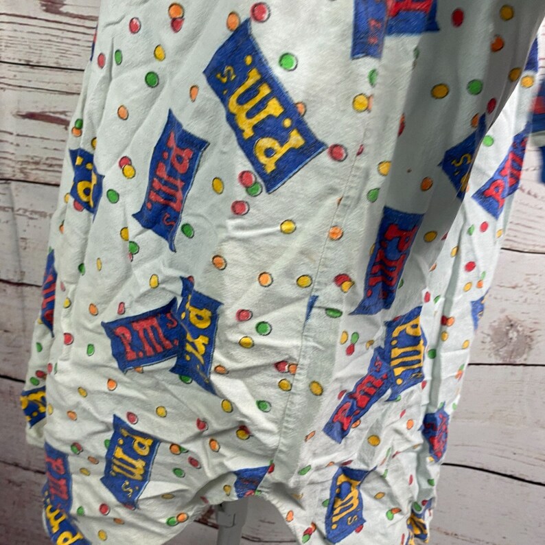 Vintage 80s M&ms Candy PM Sleep Shirt Pajama Nightgown Sz L White ...