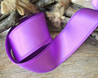 Purple satin ribbon | Etsy
