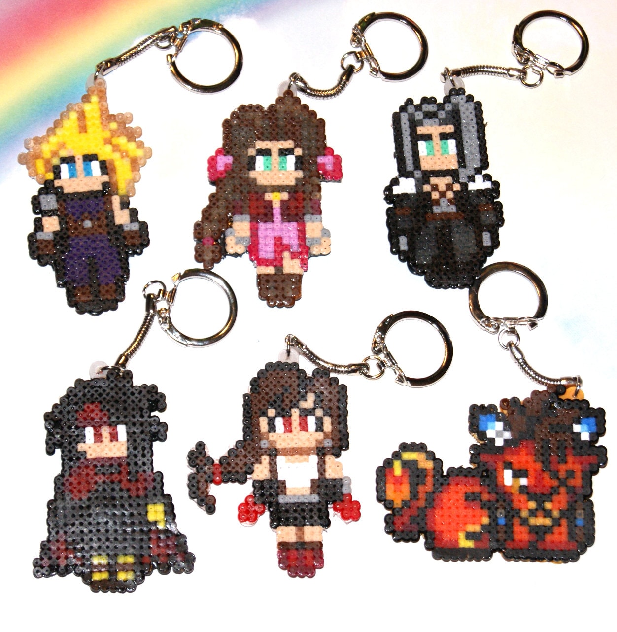 Final Fantasy 7 Pixel Keychain Collection - Cloud - Aerith - Sephiroth ...