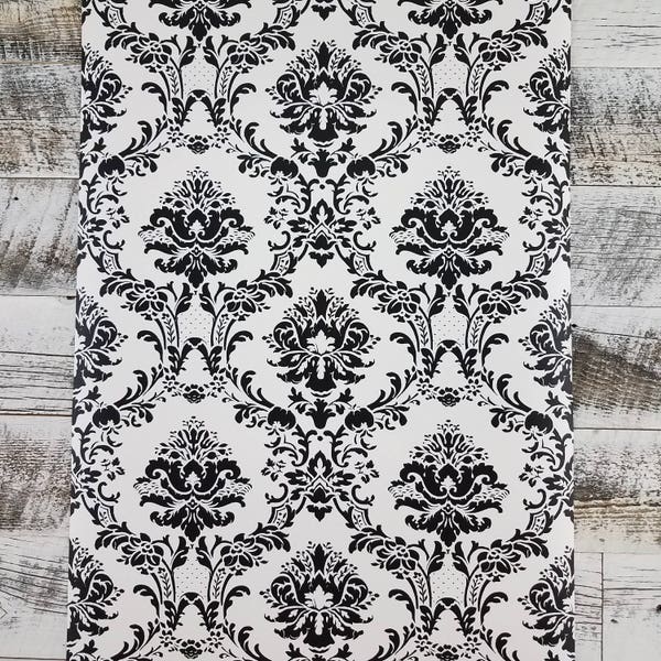Black White Damask - Etsy