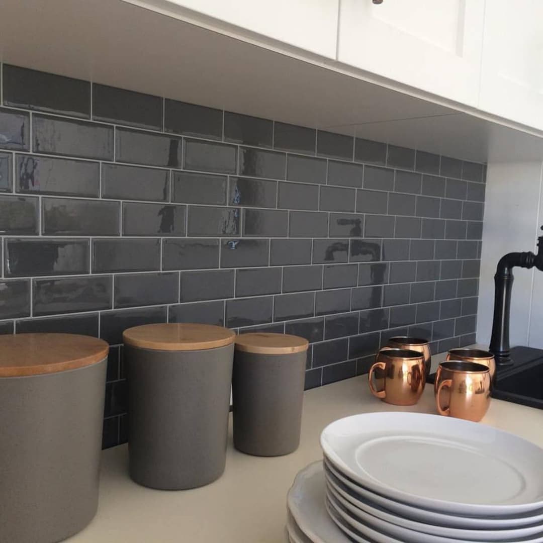 Smart Tiles Metro Grigio Gray Subway Peel and Stick Tile Backsplash ...