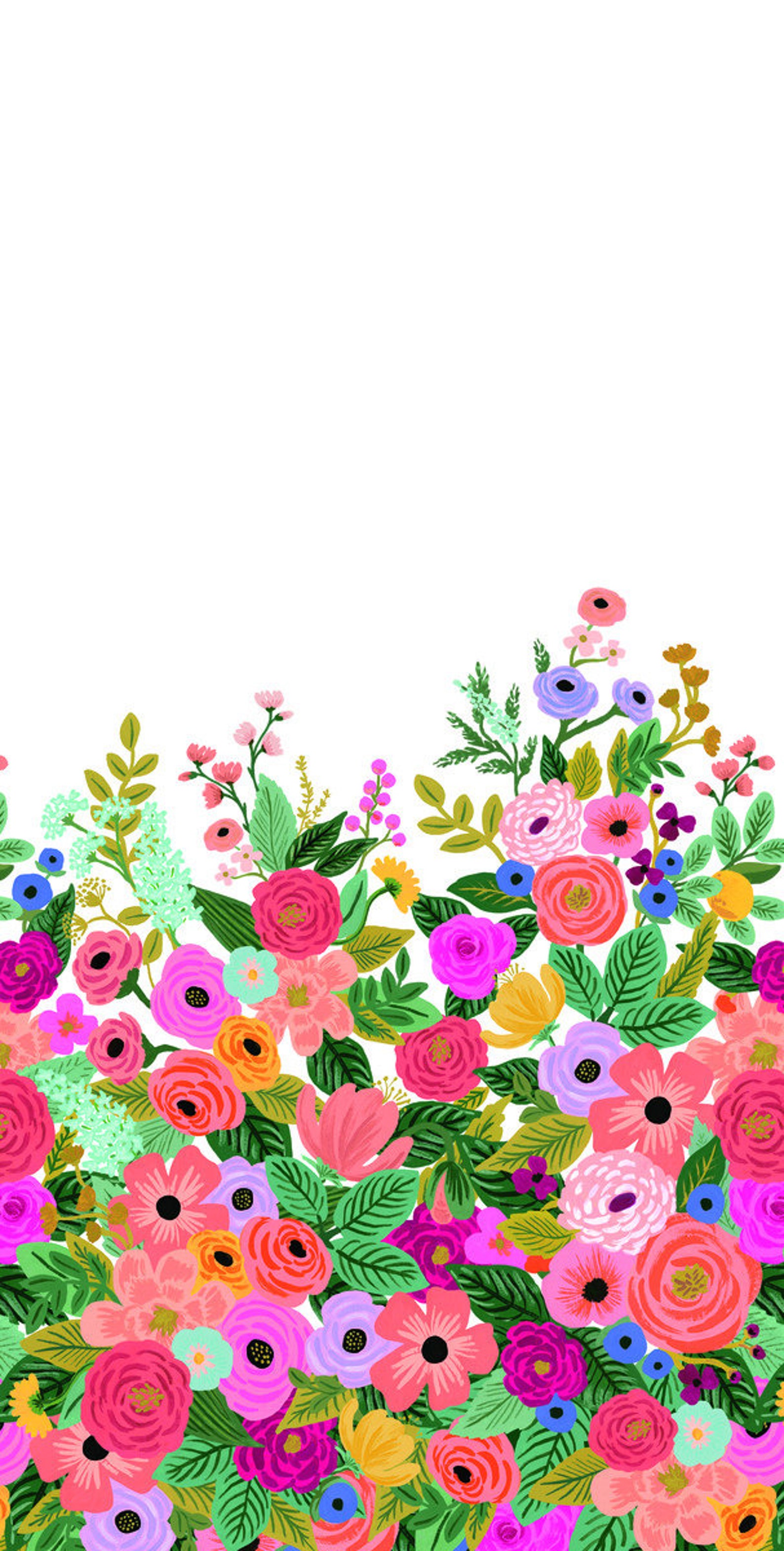 York Rifle Paper Co Garden Party Floral Farmhouse Wallpaper Mural ...