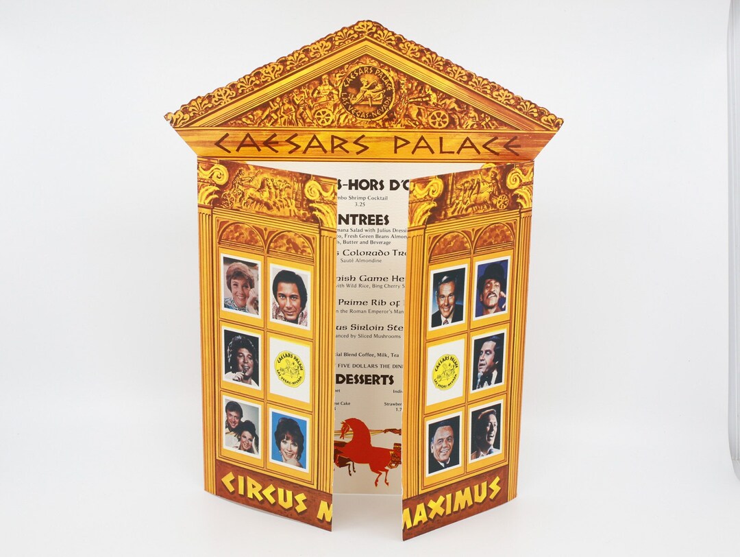 Vintage Menu - Caesar's Palace Circus Maximus - Frank Sinatra - Las ...