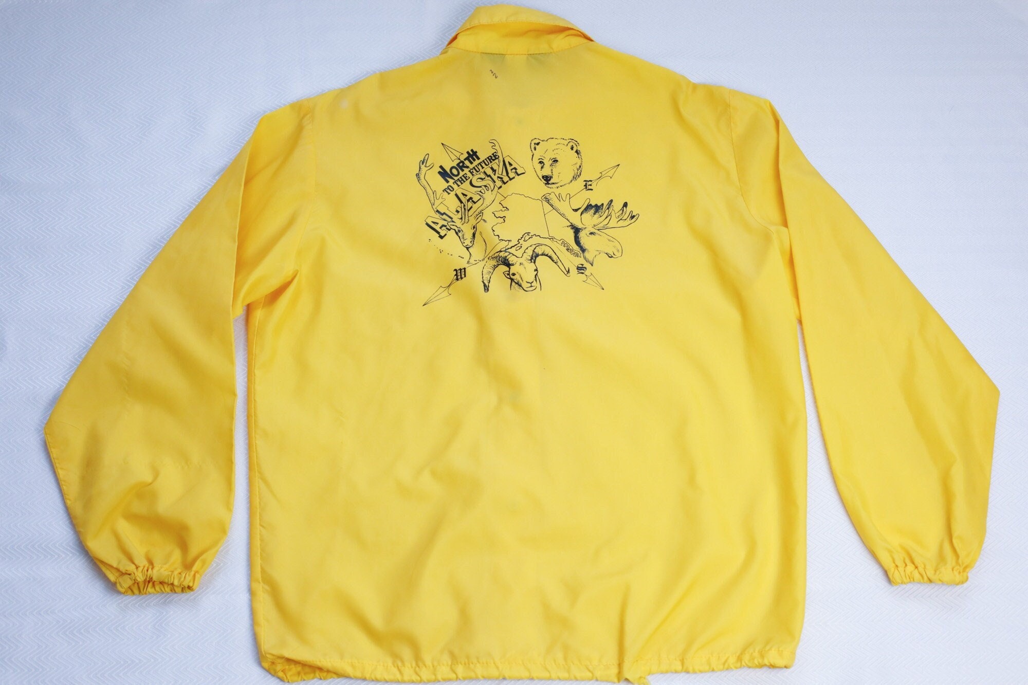 1970s / 80s Vintage Alaska North to the Future Windbreaker Jacket ...