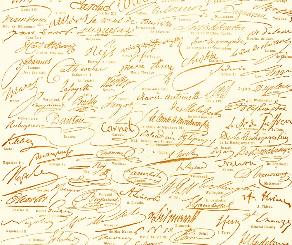 1897 Autograph Signatures Antique Print Larousse Large Size 115 Years ...