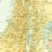 1897 Antique Map of Palestine Jerusalem Israel Holy Land Larousse Print ...