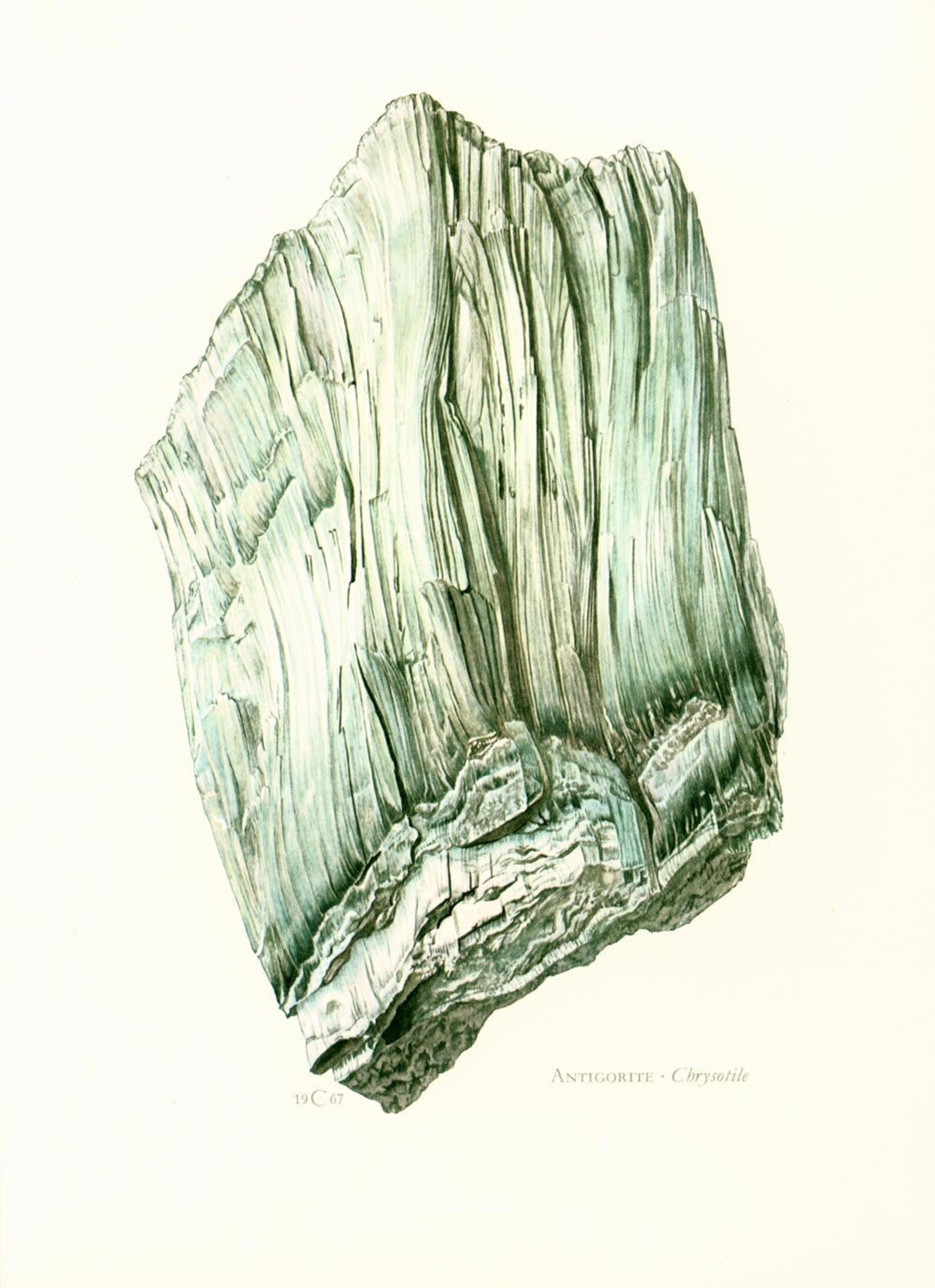 1970 Vintage Serpentine Illustration. Semiprecious Stones Print. Rocks ...