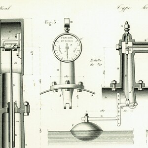 1875 Antique Hydraulic System Patent Print. Steam Pump Engine Original ...