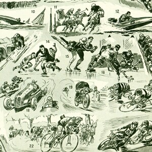 1948 Antique Sports Print. Vintage Etching. Physical Education ...