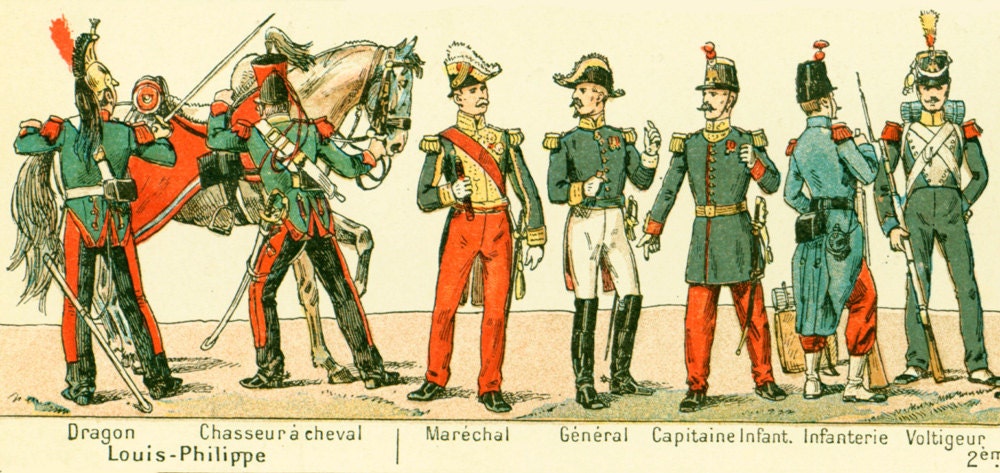 1897 Costume Military Uniform Soldiers Antique Fashion Print History ...