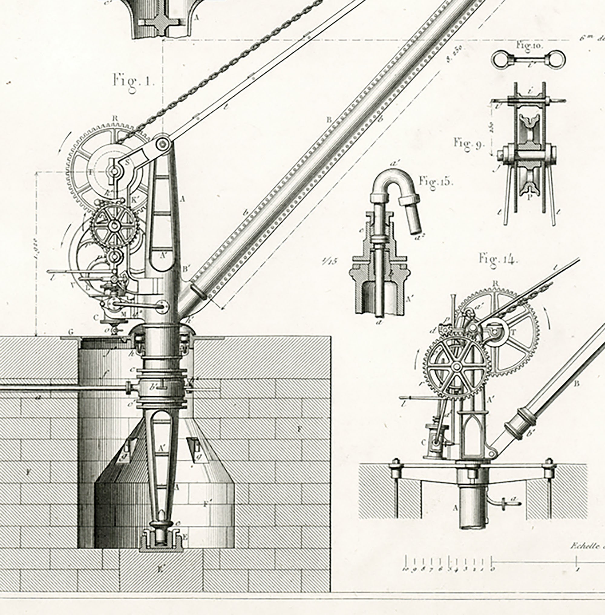 1857 Antique Construction Patent Print. Crane patent Wall art. | Etsy
