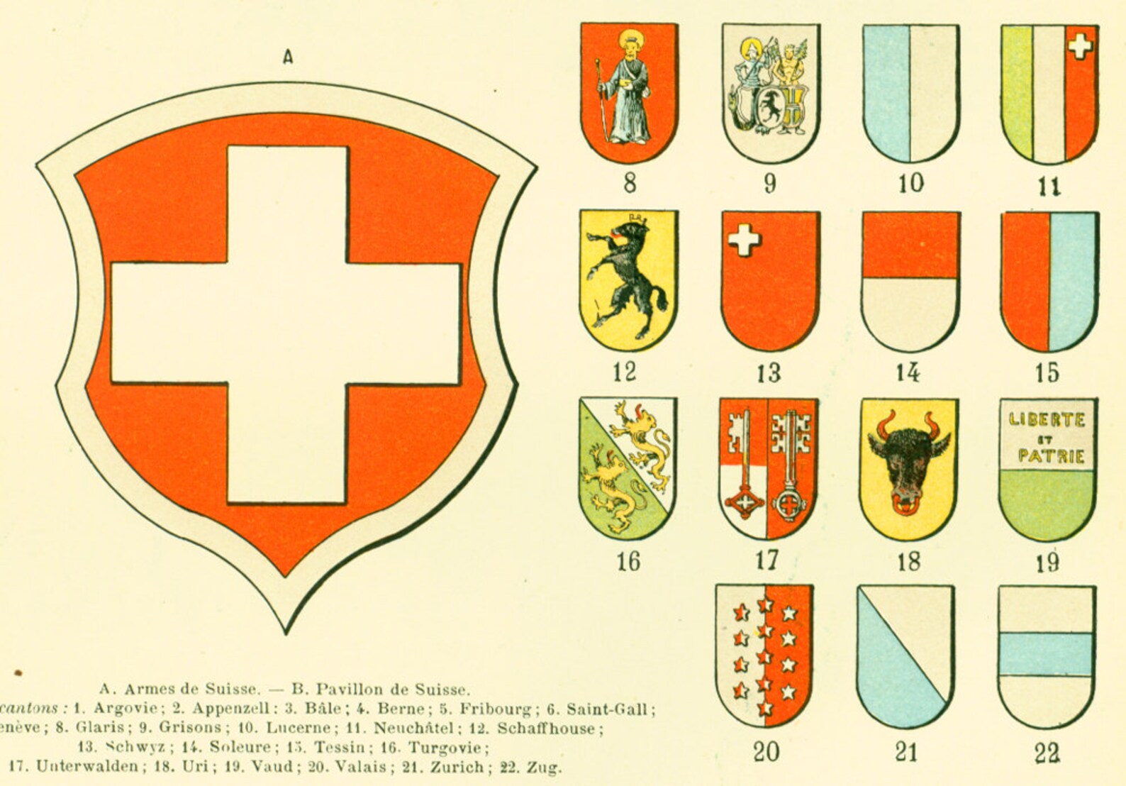1897 Flags Uniforms Map Swiss Switzerland Army History Antique Print ...
