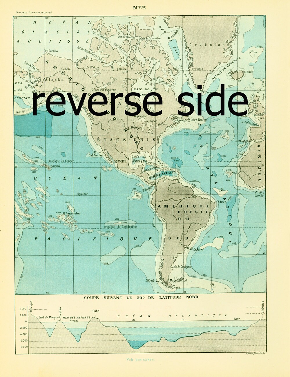 1897 Antique Weather Map Temperature Climate Change Larousse - Etsy