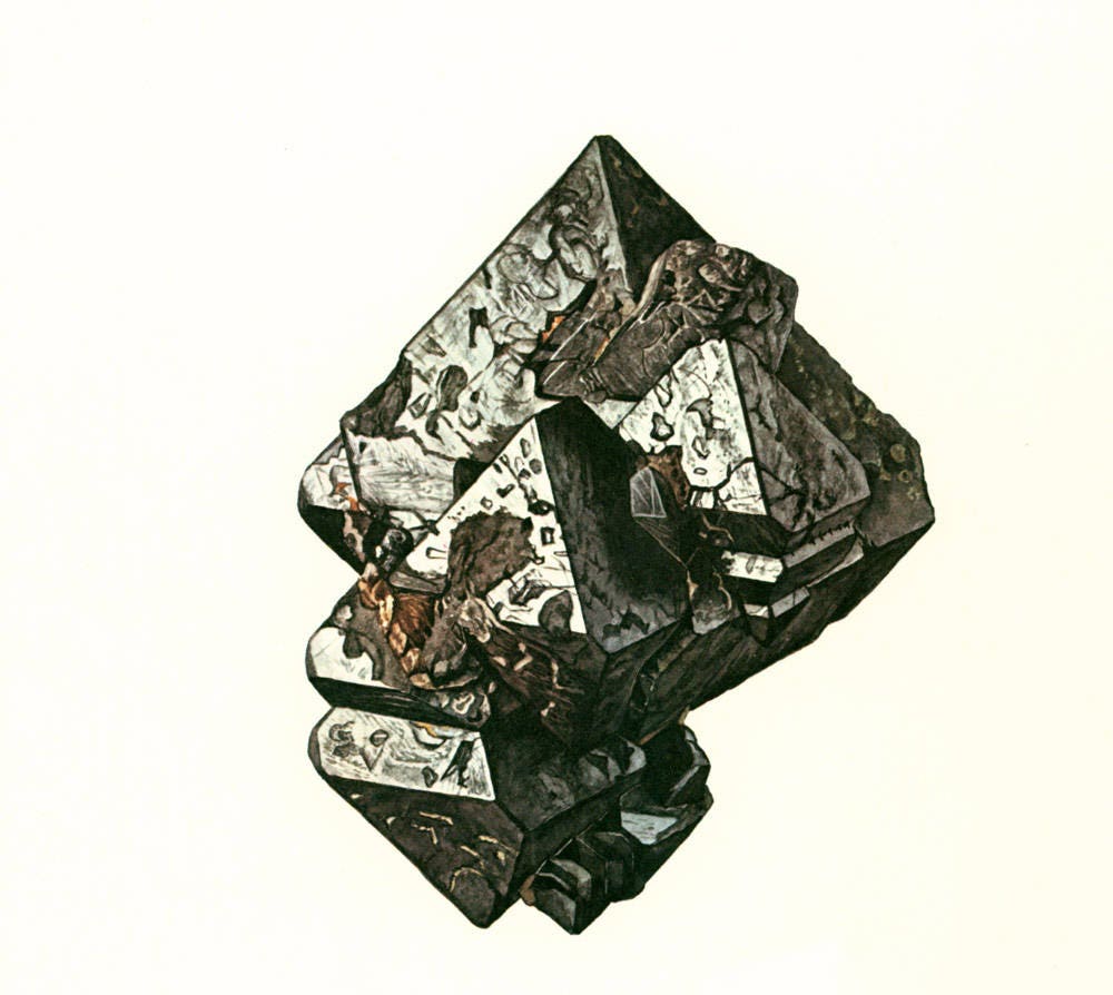 1970 Vintage Magnetite Illustration. Oxide of Iron Mineral - Etsy