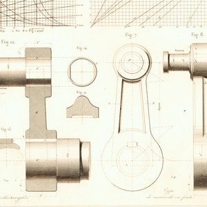 1853 Antique Crank Mechanism Machine Patent Print Engineering Gift 140 ...