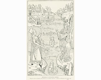 1908 Monstres marins Cheval de mer Licorne Homard geant calmar colossal ...