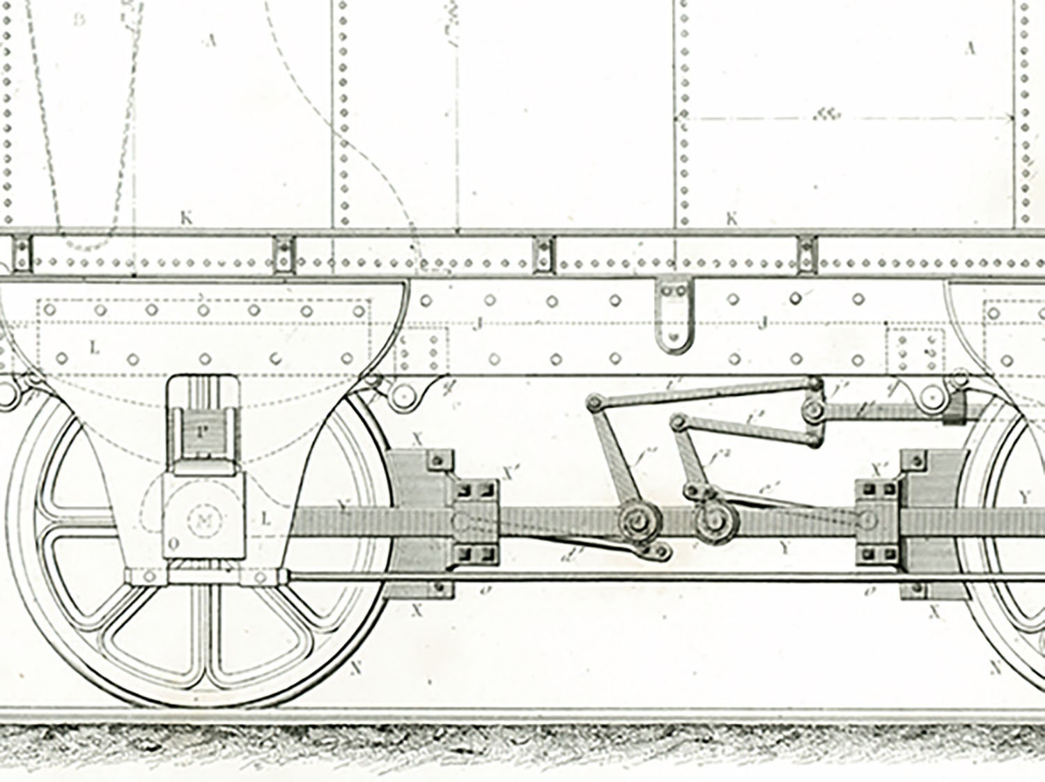 1879 Antique Locomotive Tram Trolley Print Original Engraving Armengaud ...