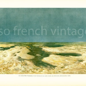 1937 Landscape of Mars, Antique Astronomy, Mars Planet, Midcentury ...