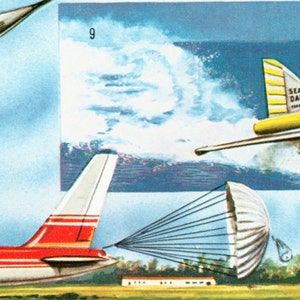 1948 Vintage Plane Print. Antique Aircraft Illustration. Flying Flight ...