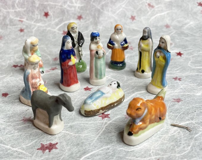 1970s French Feves Vintage Miniatures Nativity Jesus Lady Virgin Mary ...