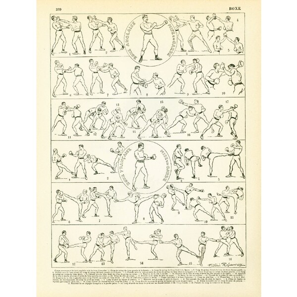 Antique Boxing Etsy 4158