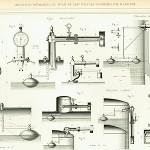 1875 Antique Hydraulic System Patent Print. Steam Pump Engine Original ...