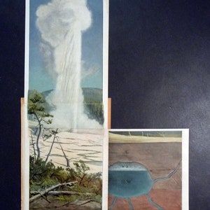 1908 Antique Explosion Geyser Pop up Internal Geyser Structure ...