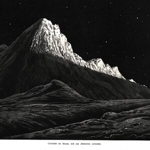 1937 Montes Apenninus Moon Landscape Astronomical Lunar Star Sky ...