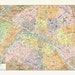 1933 Antique Paris Map, Districts of Paris, Souvenir of France ...