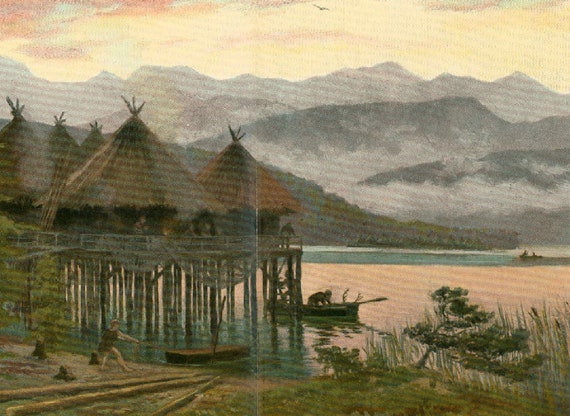 Neolithic Houses Drawings