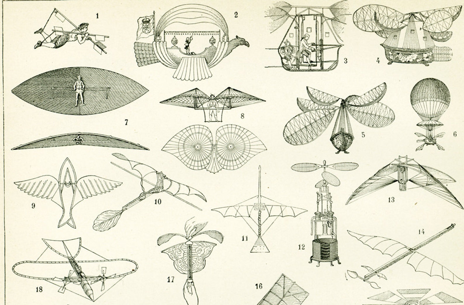 1897 Antique Kite, Aviation, Flying Machine, Antique Large Size ...