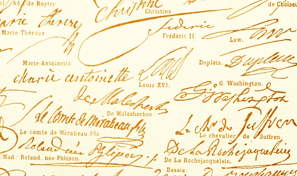 1897 Autograph Signatures Antique Print Larousse Large Size | Etsy