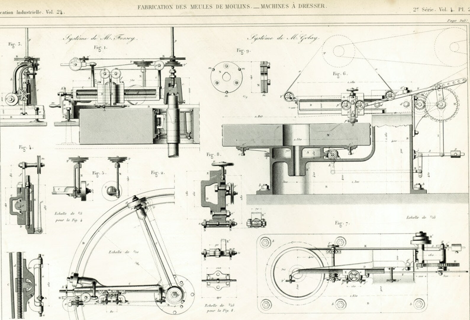1857 Millstone Steam Engine Machinery Antique Traditional Oil Mill ...