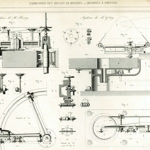 1857 Millstone Steam Engine Machinery Antique Traditional Oil Mill ...