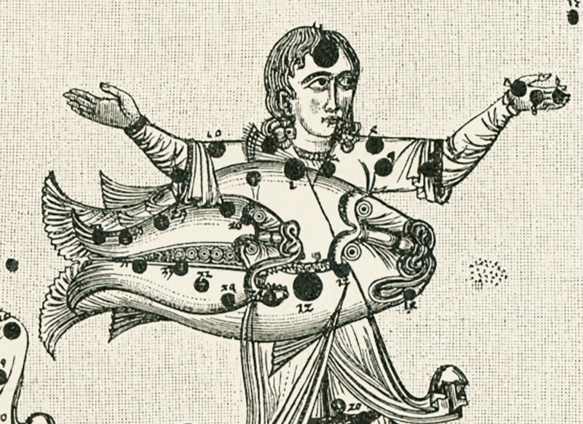 1908 Perseus Andromeda Constellation Mythology Celestial Antique Print ...