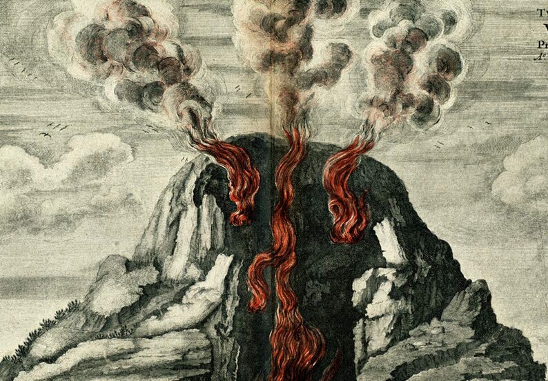 1908 Eruption Volcano Mount Vesuvius Volcanology Earth | Etsy