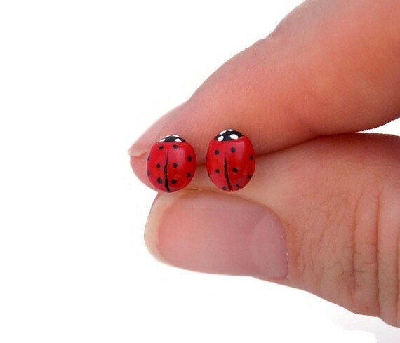 Ladybug Earrings Best Selling Items Handmade Jewelry Easter | Etsy