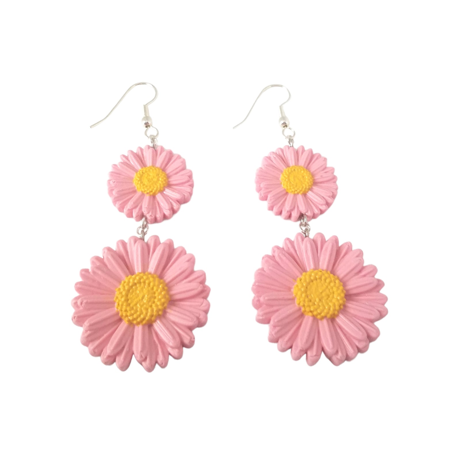White Double Daisy Earrings, Flowers Earrings, Gift for Her, Gifts for ...