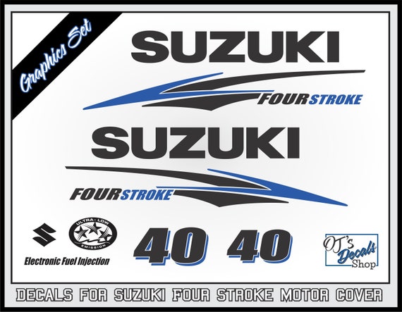 Suzuki Four Stroke Decal Kit Outboard Engine Replacement - Etsy