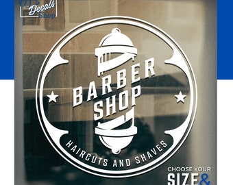 Barbershop Window Decals, Business Front Signs, Storefront Lettering ...