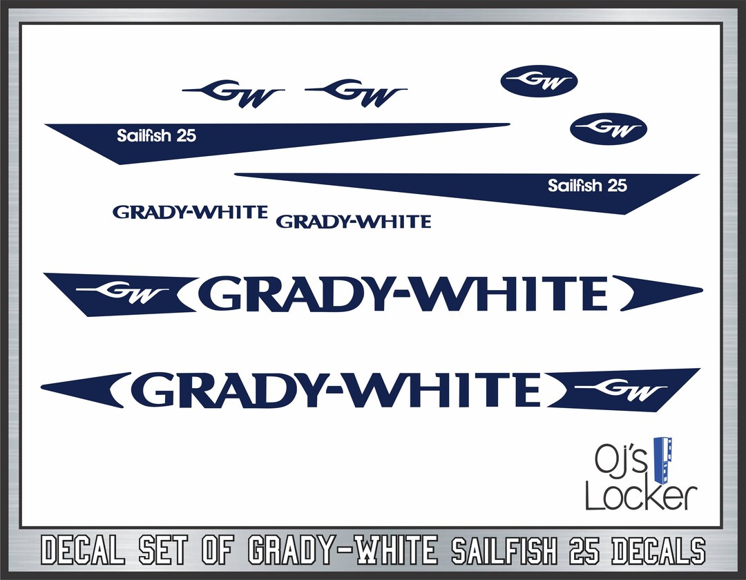 Grady-white Sailfish 25 Hull Replacement Decals Set - Etsy