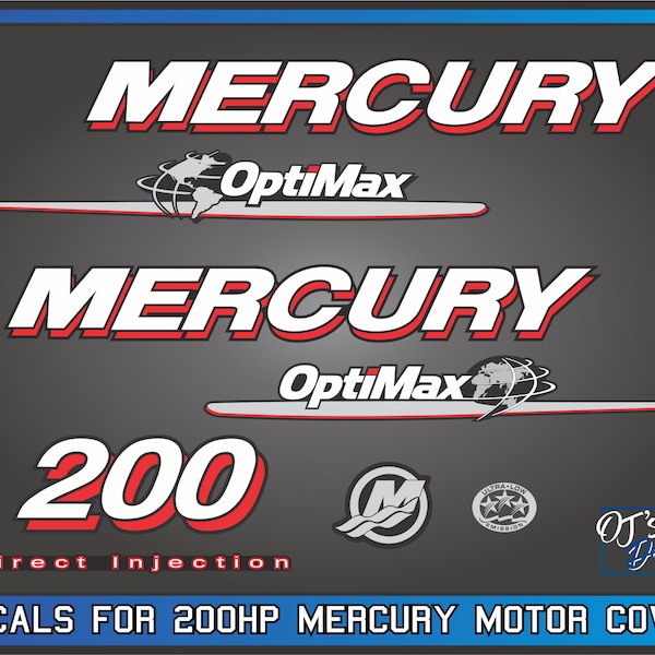 Mercury Optimax Decals - Etsy